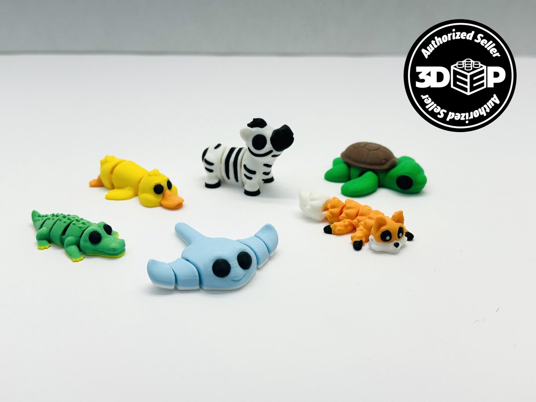 3D Printed Articulated Mini Animal Figurine: Custom Flexi Toy F3 - Etsy