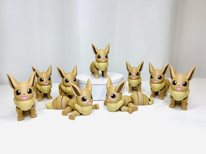 3D Printed Flexi Eevee Figurine: Supercrazyprints Design Z9 - Etsy