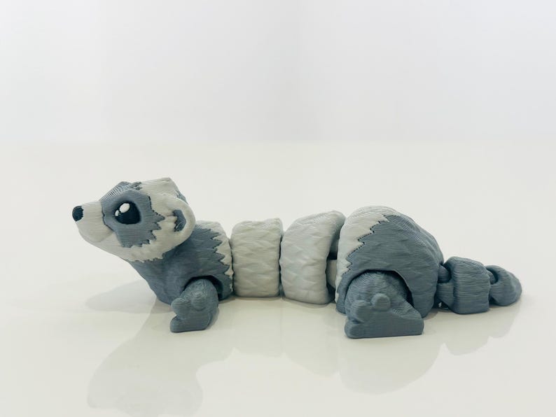 3D Printed Flexi Mini Ferret Figurine: Articulated Fidget Decor A6 - Etsy