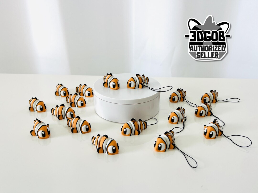 3D Printed Flexi Clown Fish: Articulated Fidget Figurine - Z3 - Etsy