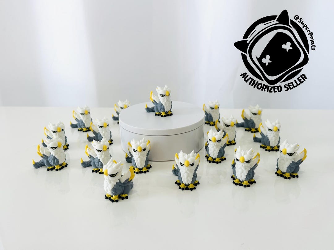Miniature 3D Printed Griffon Figure: Unique Cartoon Gift - A5 - Etsy