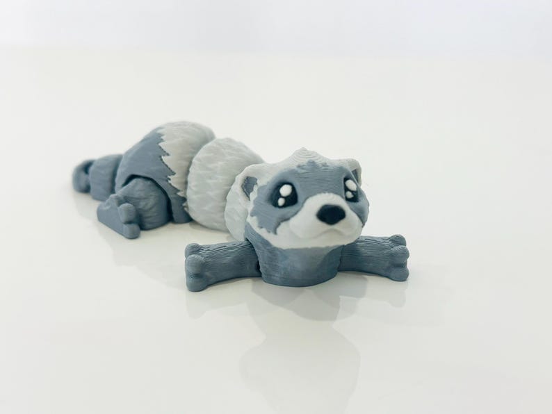 3D Printed Flexi Mini Ferret Figurine: Articulated Fidget Decor A6 - Etsy