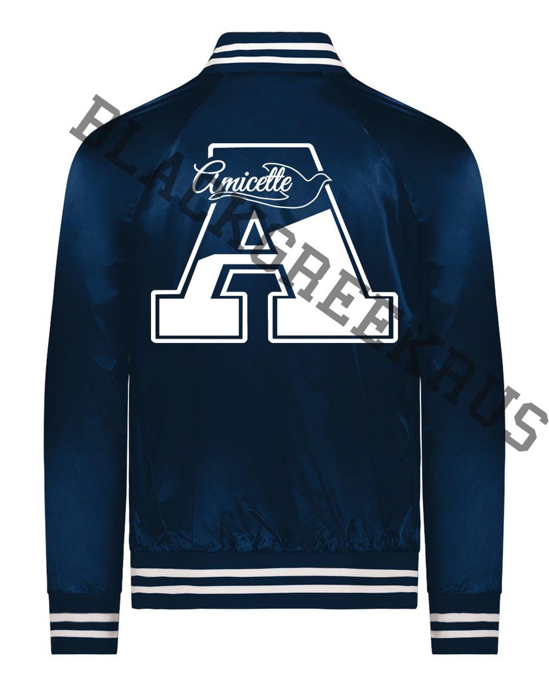 Amicette Club 'A' Satin Light Jacket | Amicette Club Jacket | Zeta Phi ...