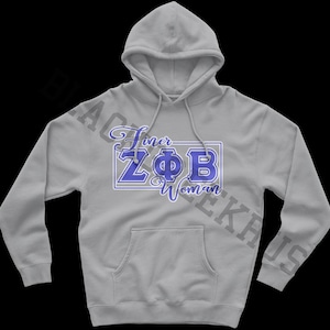 Zeta Phi Beta Sorority Finer Woman Hoodie | Zeta Hoodie | Zeta Phi Beta ...