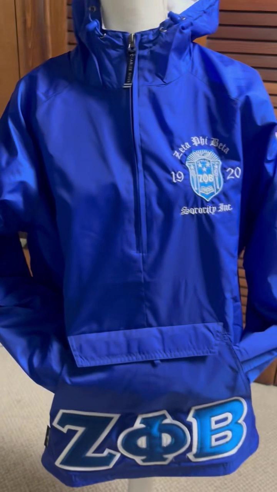 Zeta Phi Beta Sorority Embroidery Jacket With Pouch | Zeta Jacket ...