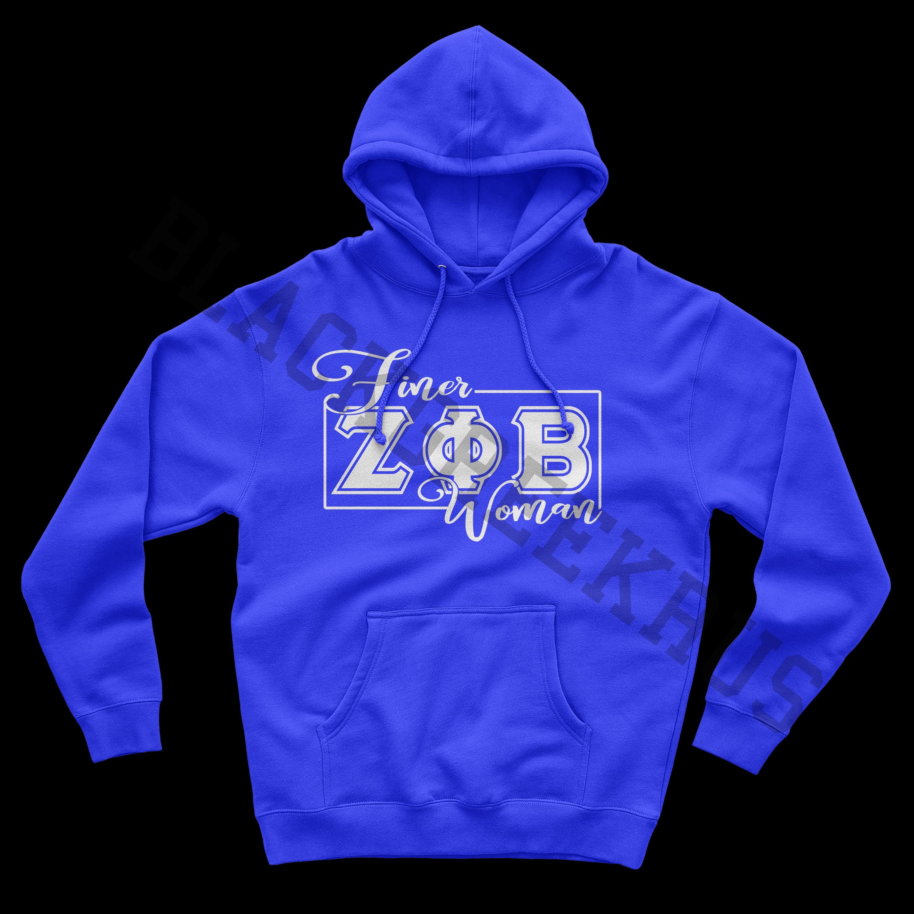 Zeta Phi Beta Sorority Finer Woman Hoodie | Zeta Hoodie | Zeta Phi Beta ...