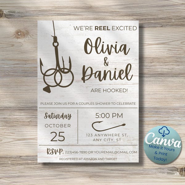 Fishing Wedding Invitation - Etsy