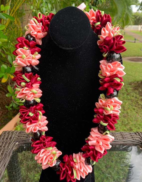 Burgundy / Pink Petal Lei | Etsy