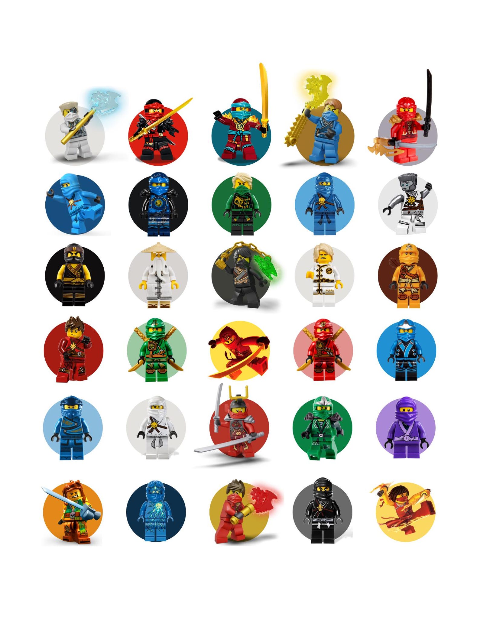Ninja Minifigure Digital Poster Printable 12x16 Wall Art for Ninja Fans ...