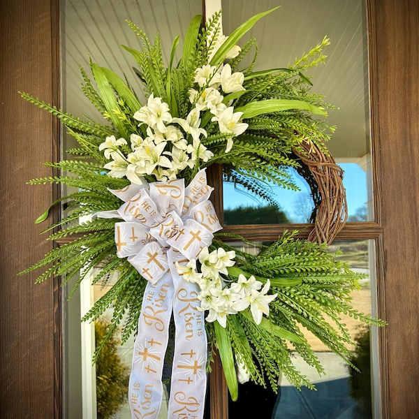 Religious Easter Wreath - Etsy