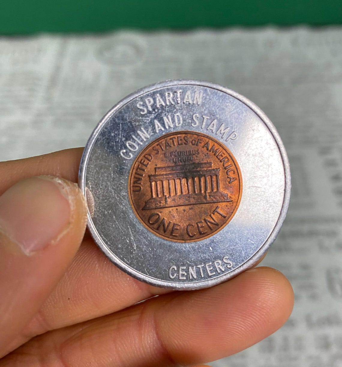 A0138 Encased “lucky Penny” Token – 1968 Lincoln Cent With Four-leaf ...