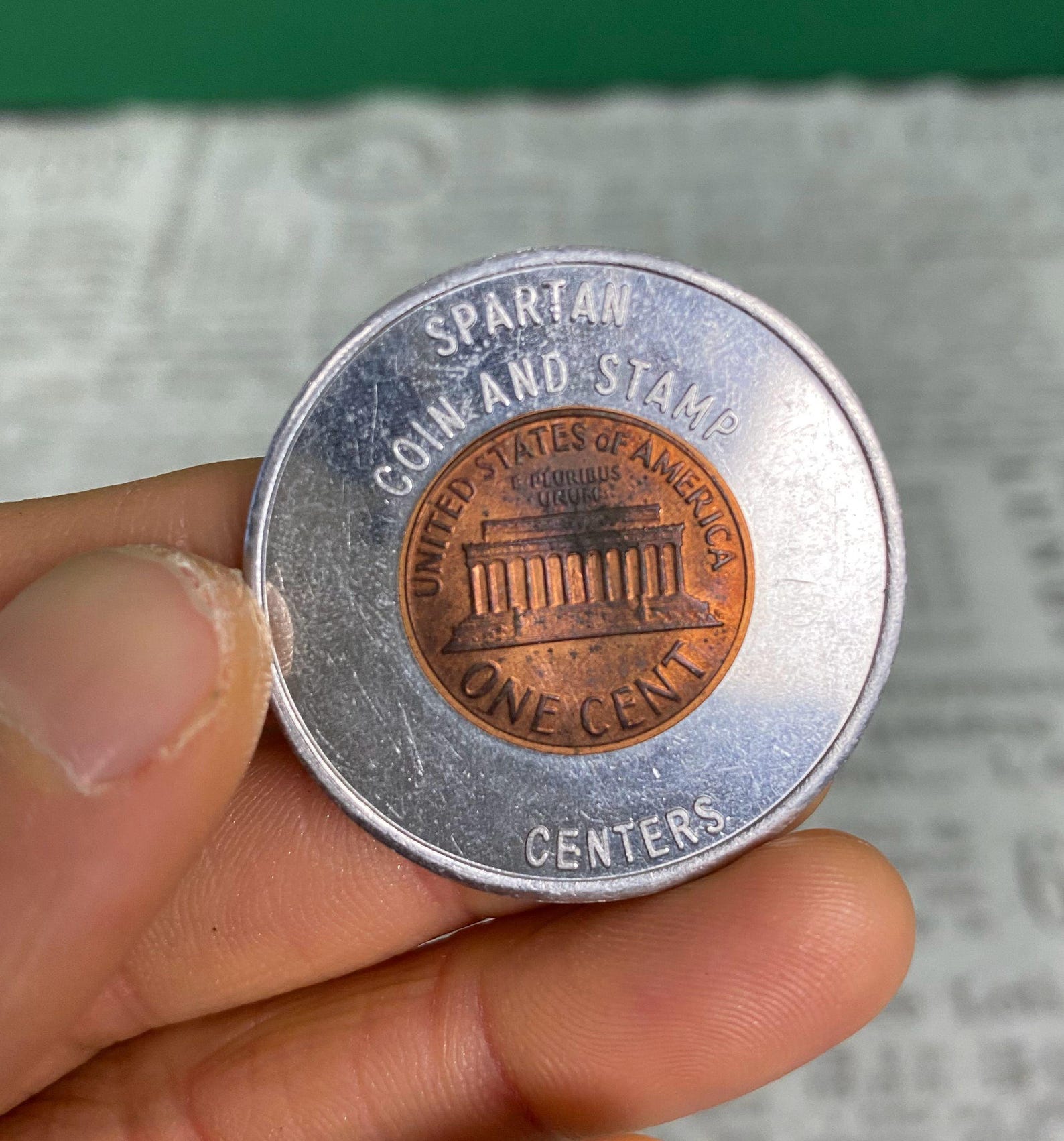 A0138 Encased “lucky Penny” Token – 1968 Lincoln Cent With Four-leaf ...