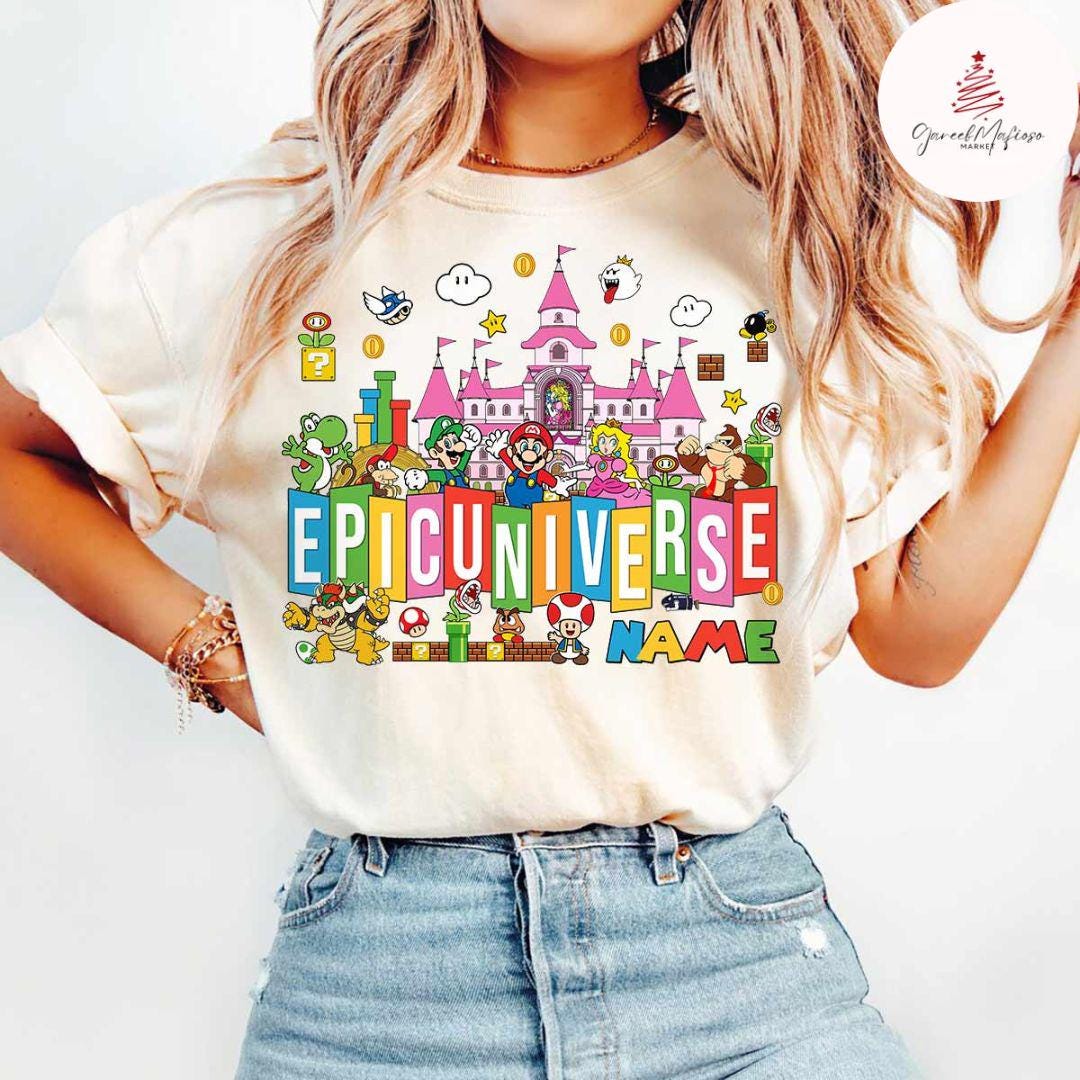 Personalized Super Mario Epic Universe Shirt, Mario Luigi Princess ...