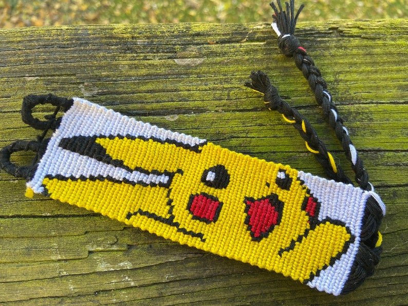 Made-to-order Pikachu Inspired Macramé Bracelet - Etsy