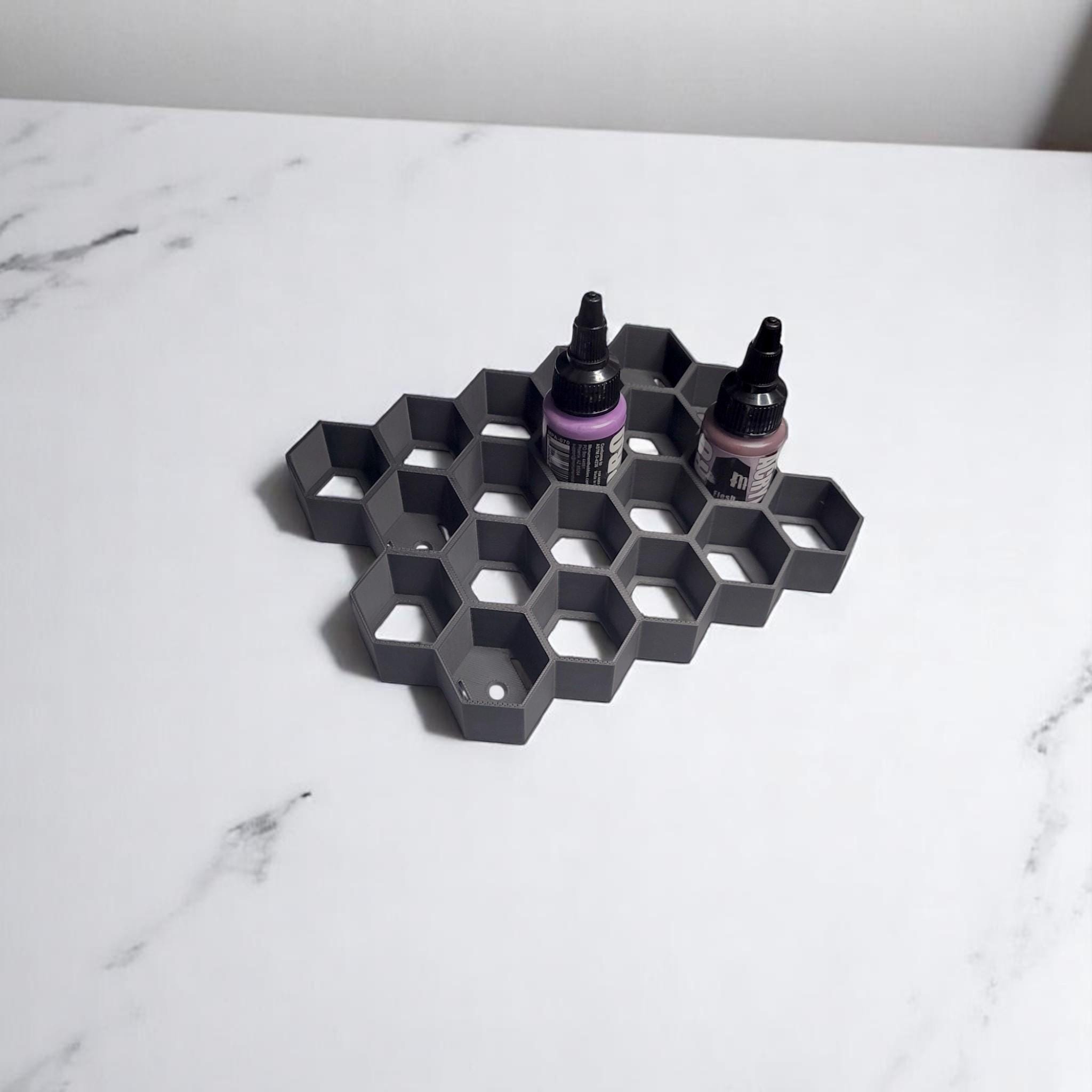 Pro Acryl & Turbo Dork Compatible Modular Hex Paint Rack | Stick-on ...