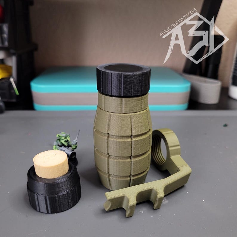 Miniature Painting Handle | Magnetic Rotating 3D Printed Paint Grenade ...
