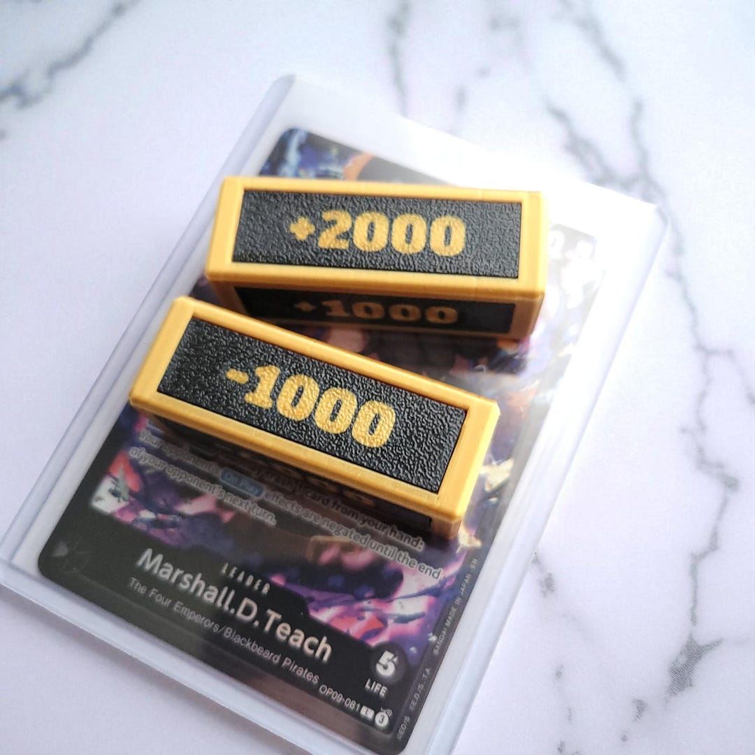 4-sided Power Counter Tokens (set of 2) | Compatible With One Piece TCG ...