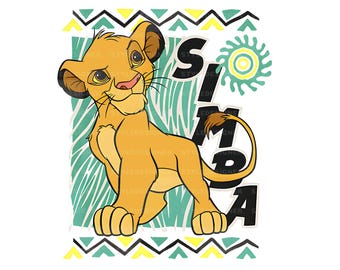Simba Svg,retro Animal Kingdom Png,simba Friends,floral Png, Wild Trip ...