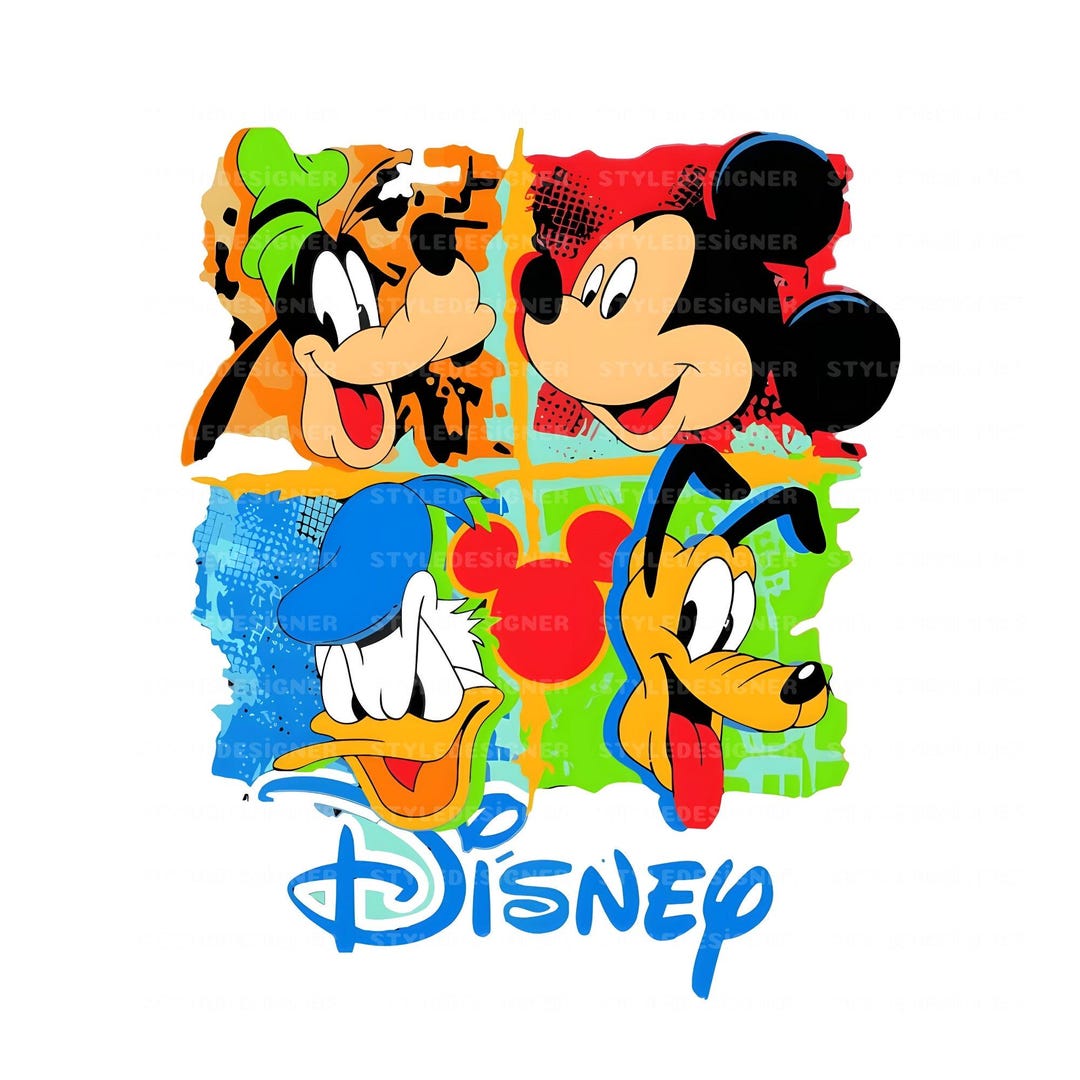 Retro Mouse and Friends Png, Mickey Svg, Silhouette (digital Download ...