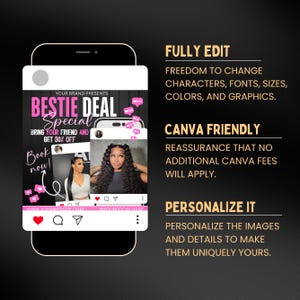 Best Friend Deal Flyer, Bring a Friend Sale Flyer, Bestie Deal Flyer ...