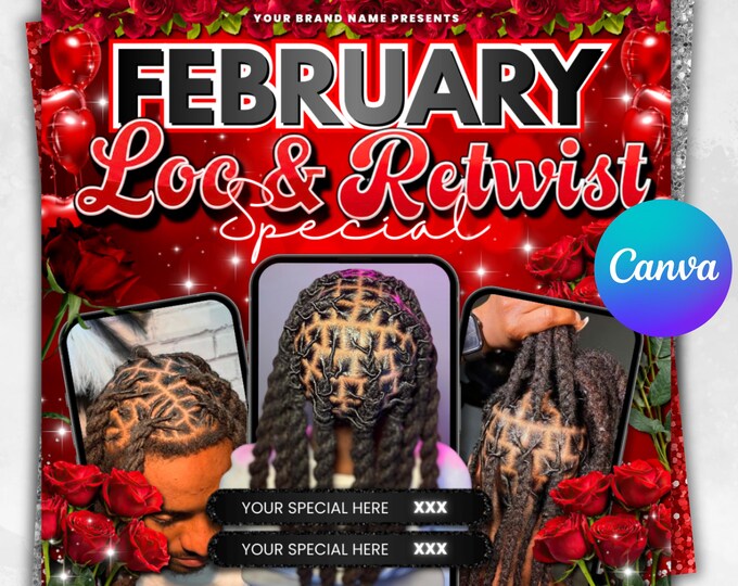 Locs & Styles Flyer ,social Media Dread Locks Flyer ,hair Flyer, Braids ...