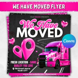 We Have Moved Flyer: New Business Address Announcement (editable Canva ...