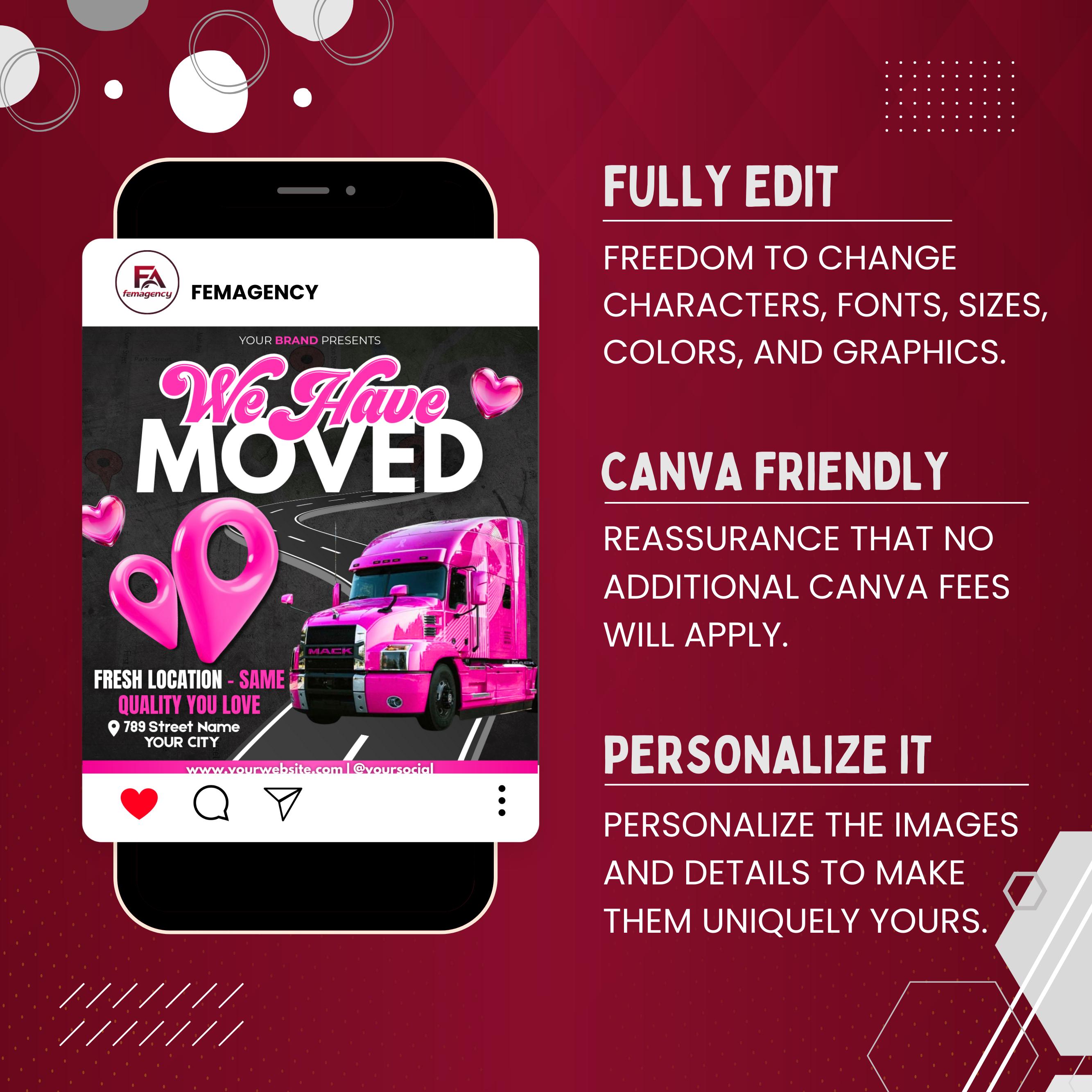 We Have Moved Flyer: New Business Address Announcement (editable Canva ...
