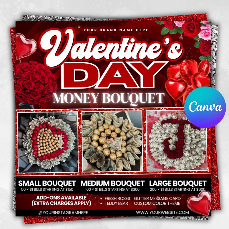 Valentines Money Bouquet - Etsy