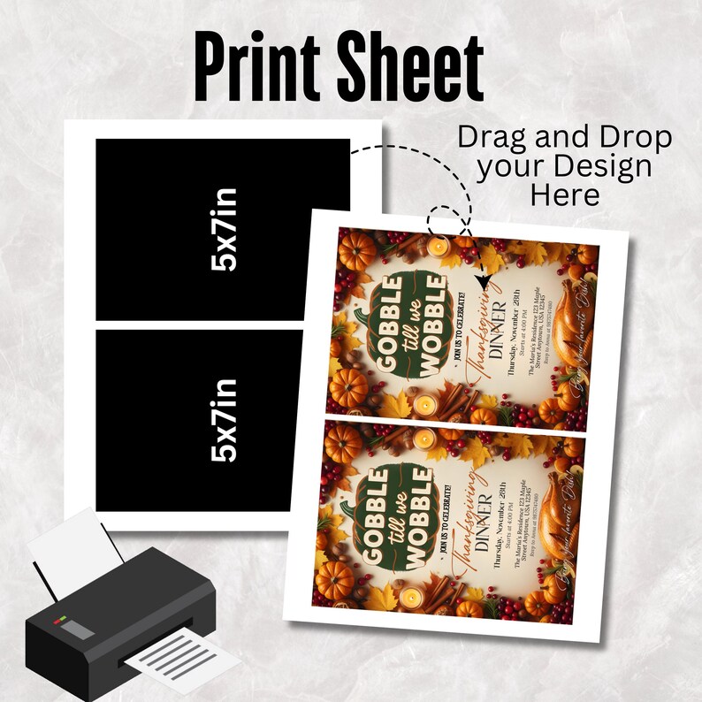 Thanksgiving Invitation Template, Gobble Till We Wobble, Friendsgiving ...