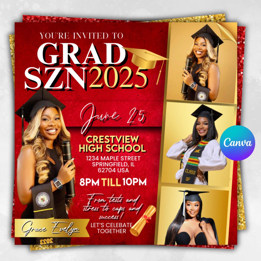 Graduate Flyer, Graduation Party Flyer, Graduation Invitation, College ...