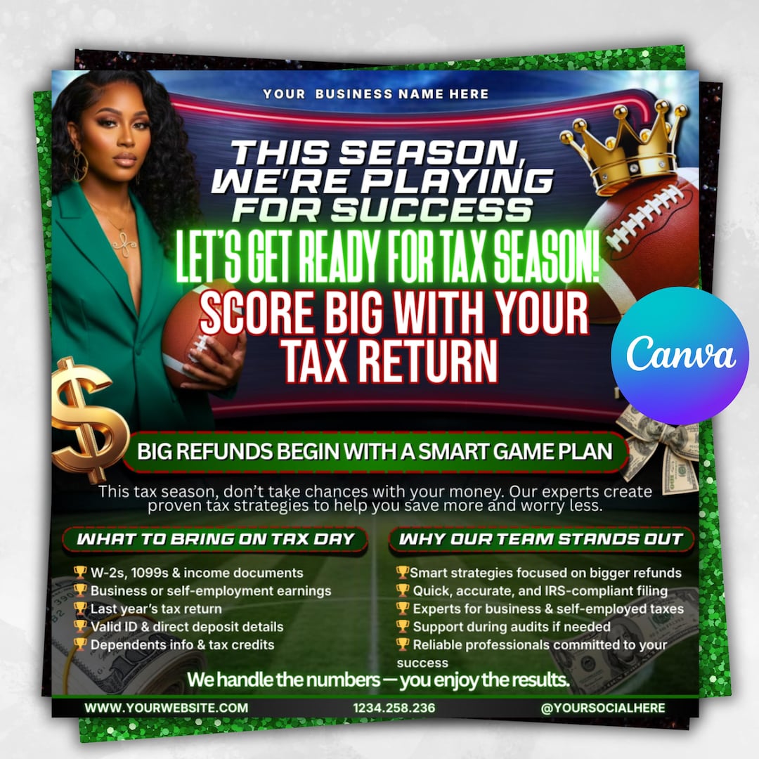 Tax Prep Service Flyer, Tax Flyers 2026, Income Tax Preparer Flyers ...