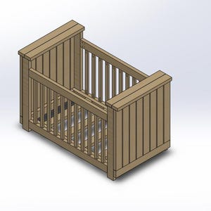 Simple Wood Crib Plans (with Optional Shelving) - Etsy