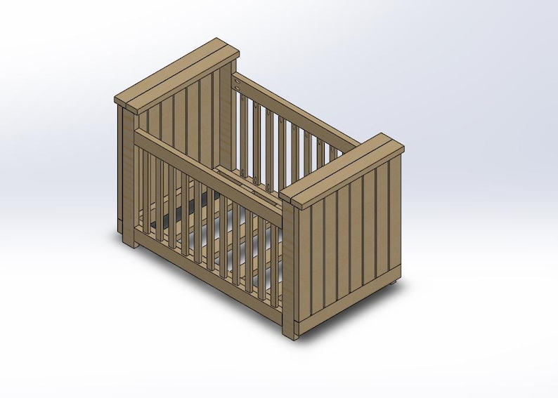 Simple Wood Crib Plans (with Optional Shelving) - Etsy