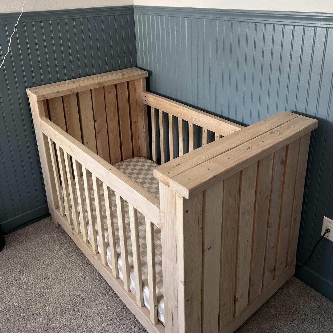 Simple Wood Crib Plans (with Optional Shelving) - Etsy