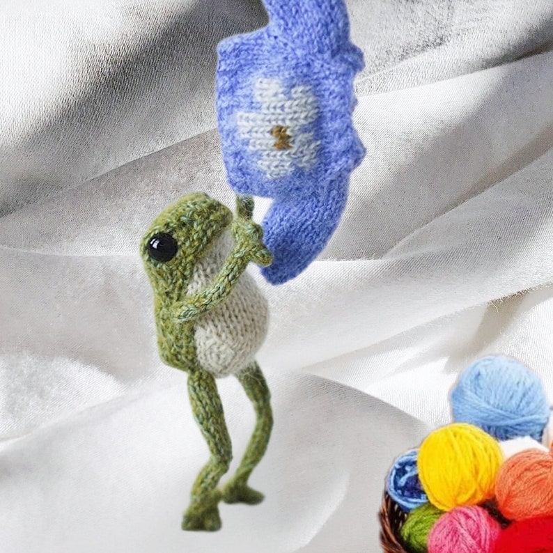 Five Frogs KNITTING KIT Claire Garland Dot Pebbles Knits Collaboration ...
