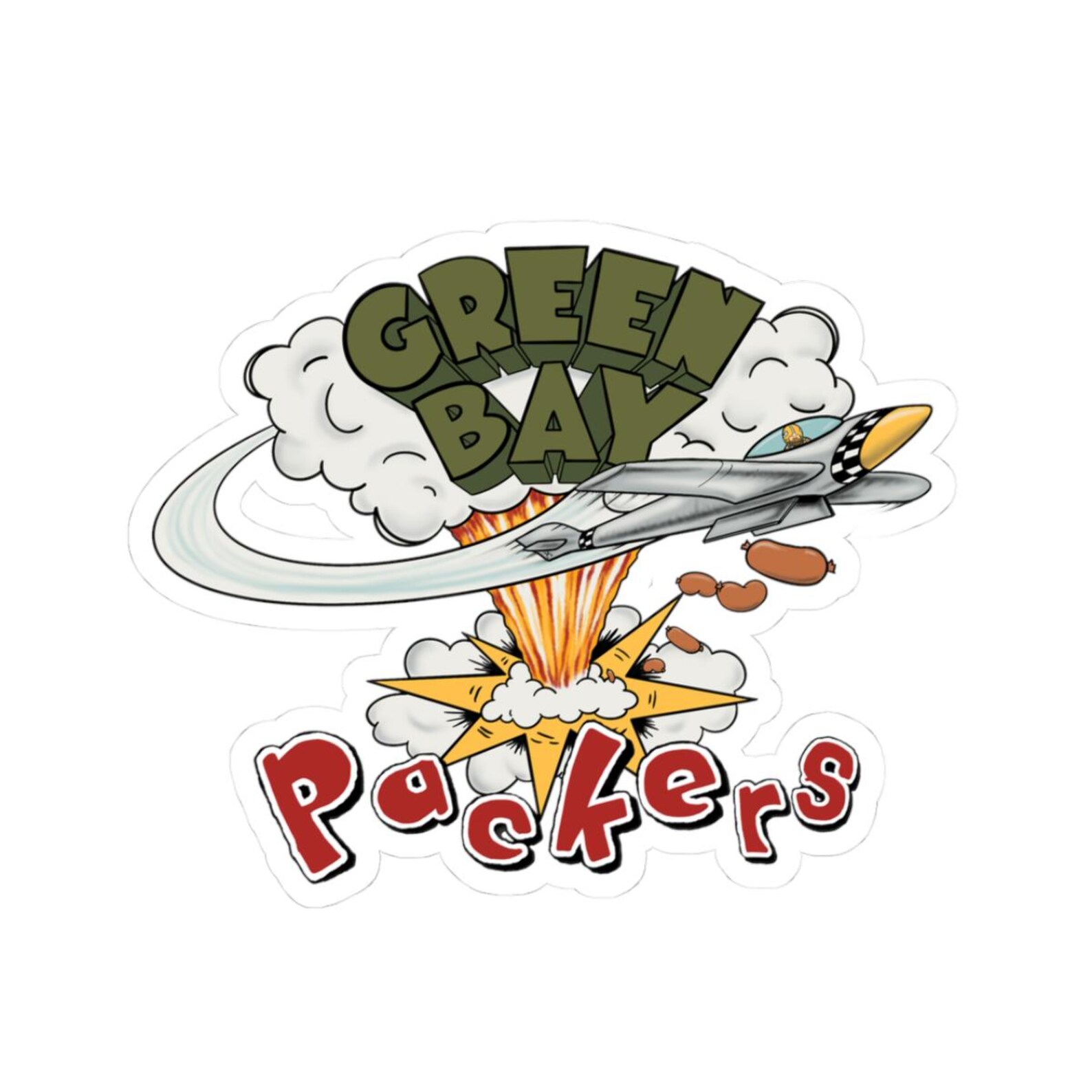 Green Bay Packers Kiss-cut Stickers, Fun Sports Decor, Laptop Stickers ...