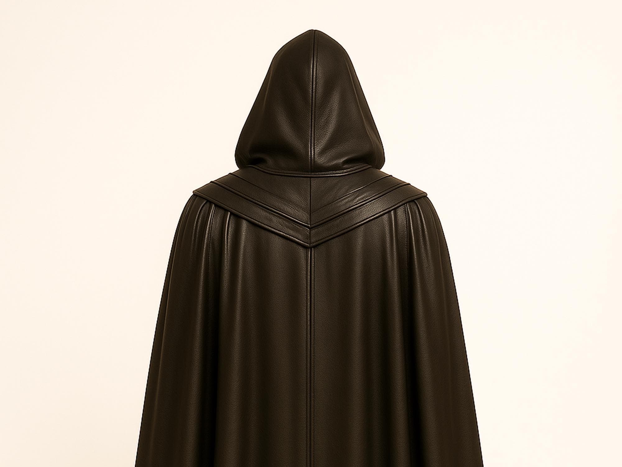 Black Leather Hooded Cloak for Men – Gothic Cosplay Cape, LARP Medieval ...