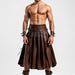 Handmade Genuine Brown Leather Gladiator Kilt | Viking Warrior Kilt ...