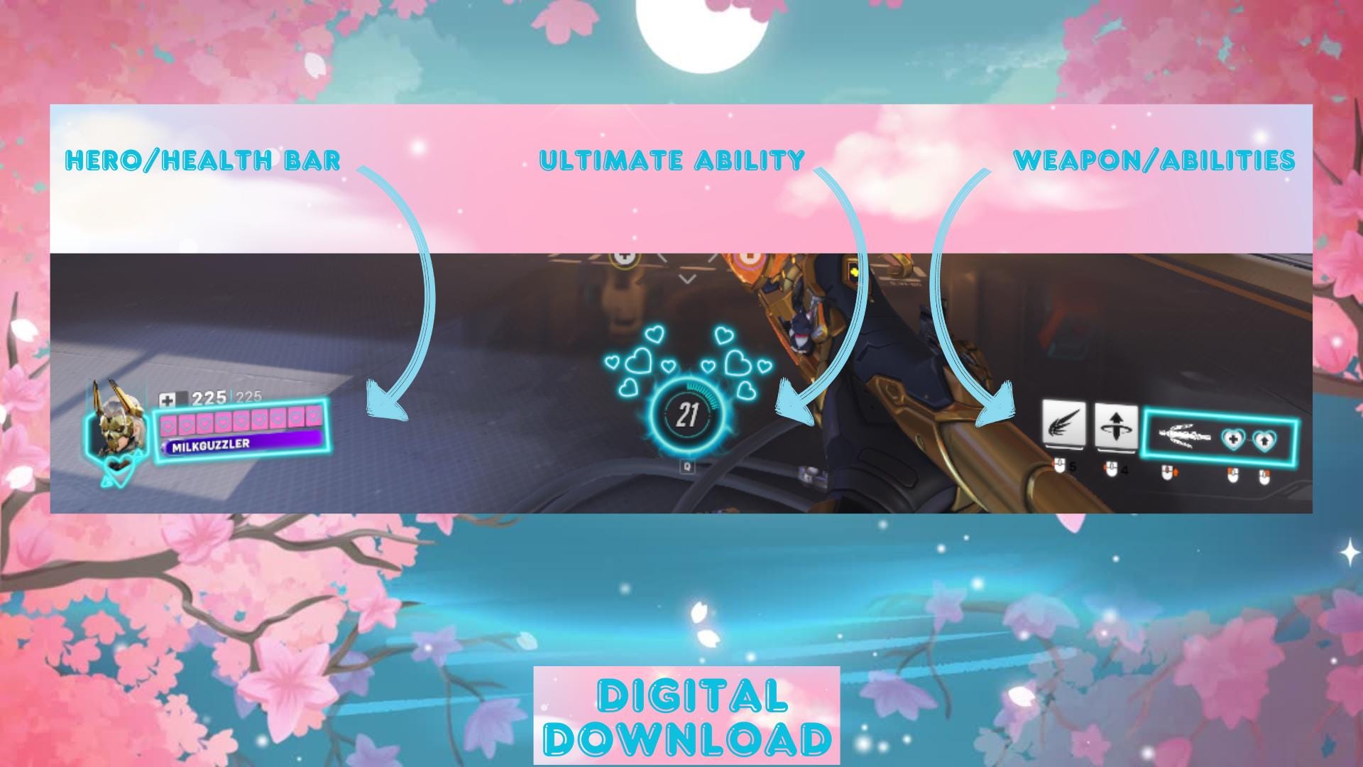 Neon Blue Overwatch Overlay for Streaming Twitch Youtube Tiktok Overlay ...