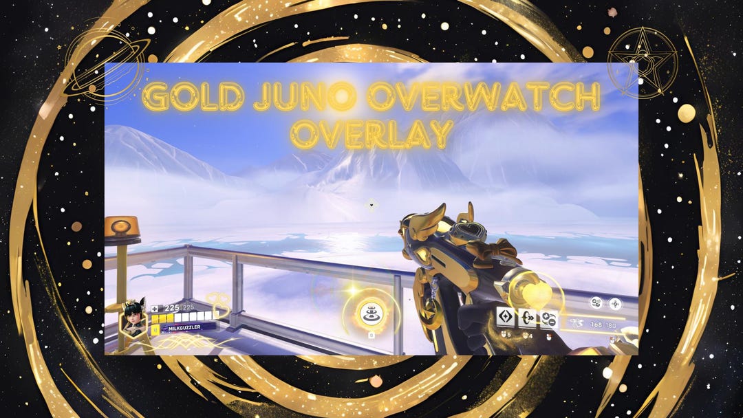 Gold Overwatch Overlay for Streaming | Twitch - Youtube - Tiktok ...