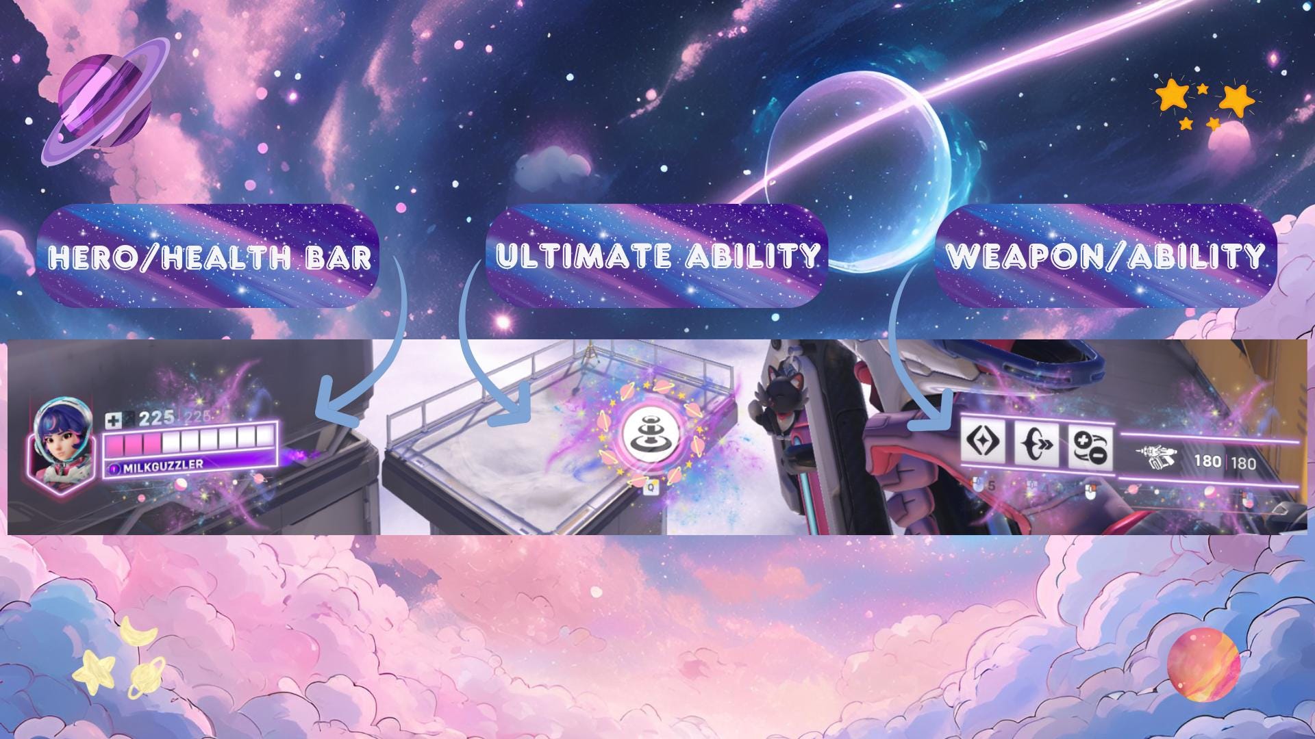 Juno Galaxy Pastel Pink + Purple Overwatch Overlay for Streaming | Juno ...
