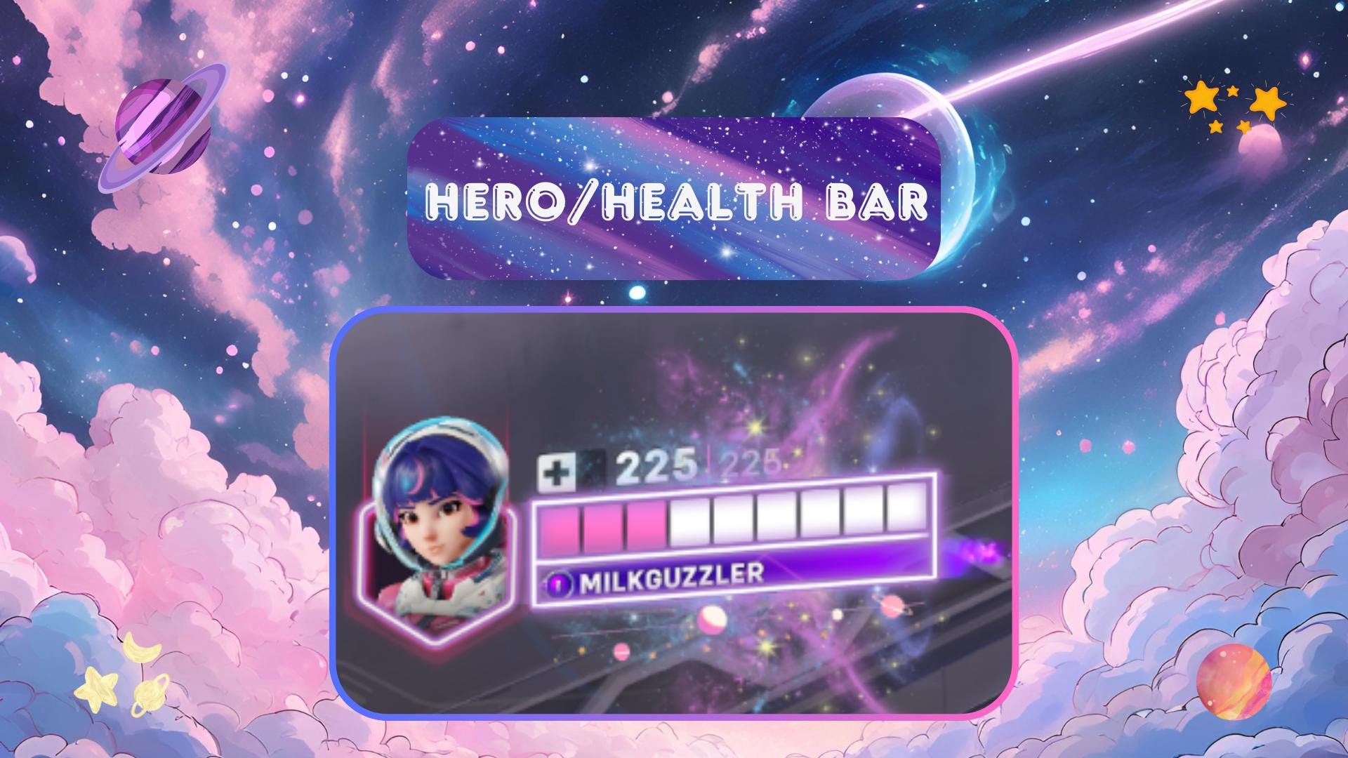 Juno Galaxy Pastel Pink + Purple Overwatch Overlay for Streaming | Juno ...