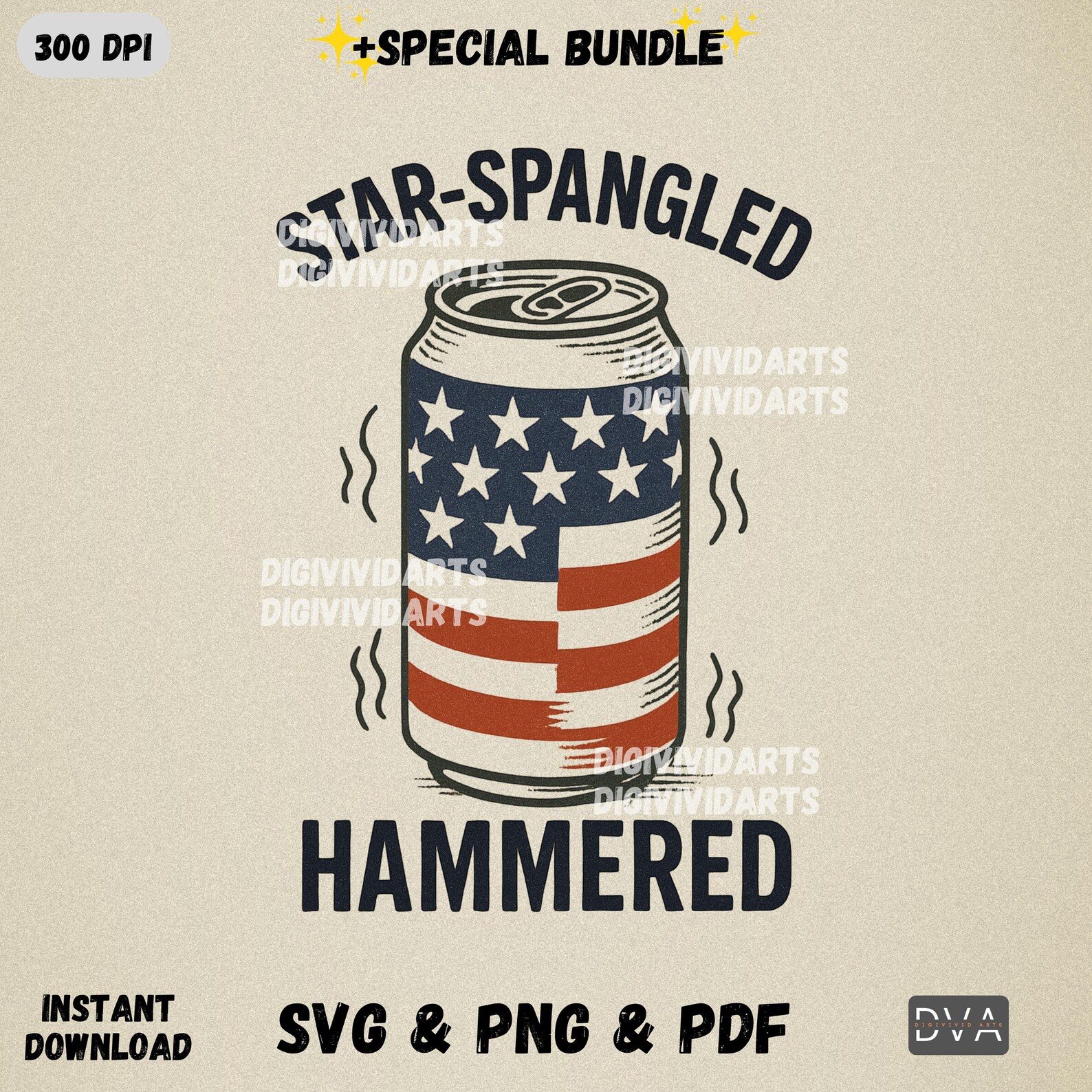 Star Spangled Hammered PNG SVG, Fourth of July, Independence Day Png ...