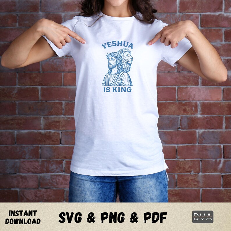 Yeshua is King PNG SVG, Jesus Christ Drawing, Lion of Judah, Christian ...