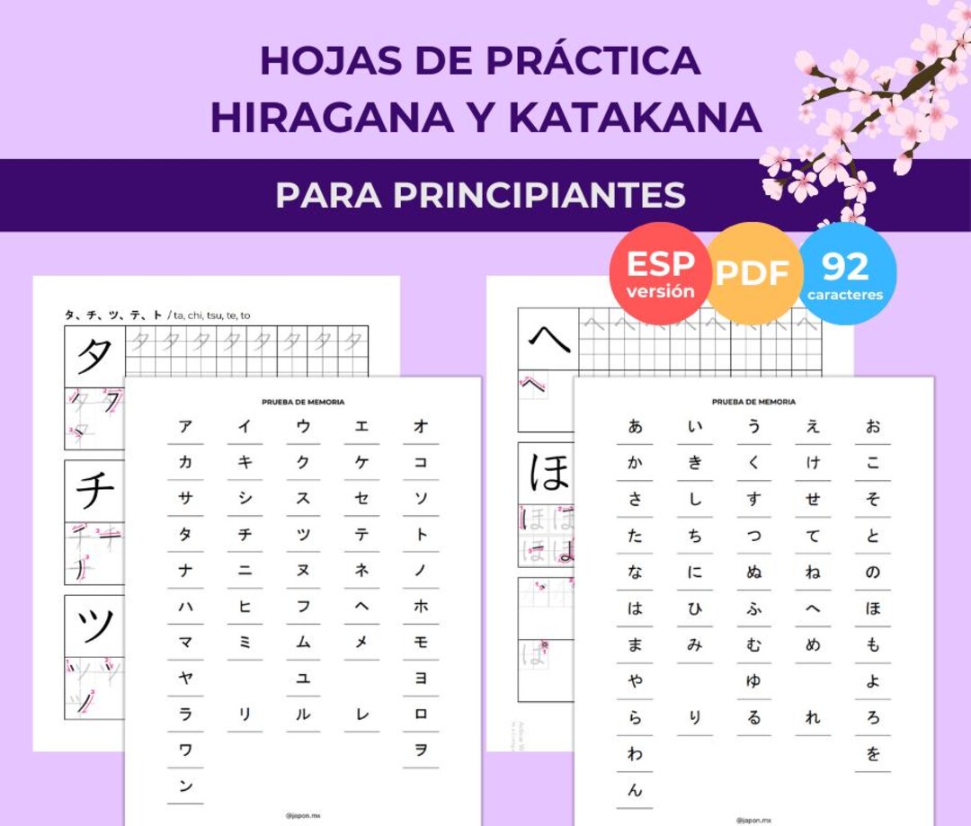 Hiragana and Katakana Stroke Practice Sheets - Learn Japanese Easily ...