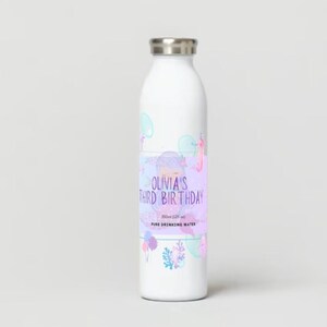 Mermaid Water Bottle Label, Instant Download, Mermaid Label, Under the ...