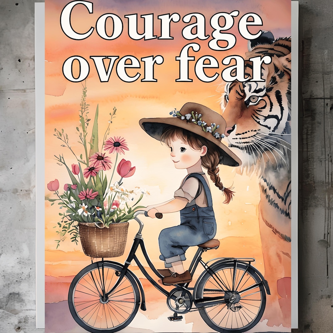 Inspiring Courage Vertical Posters - Motivational Wall Art, Kids Room ...