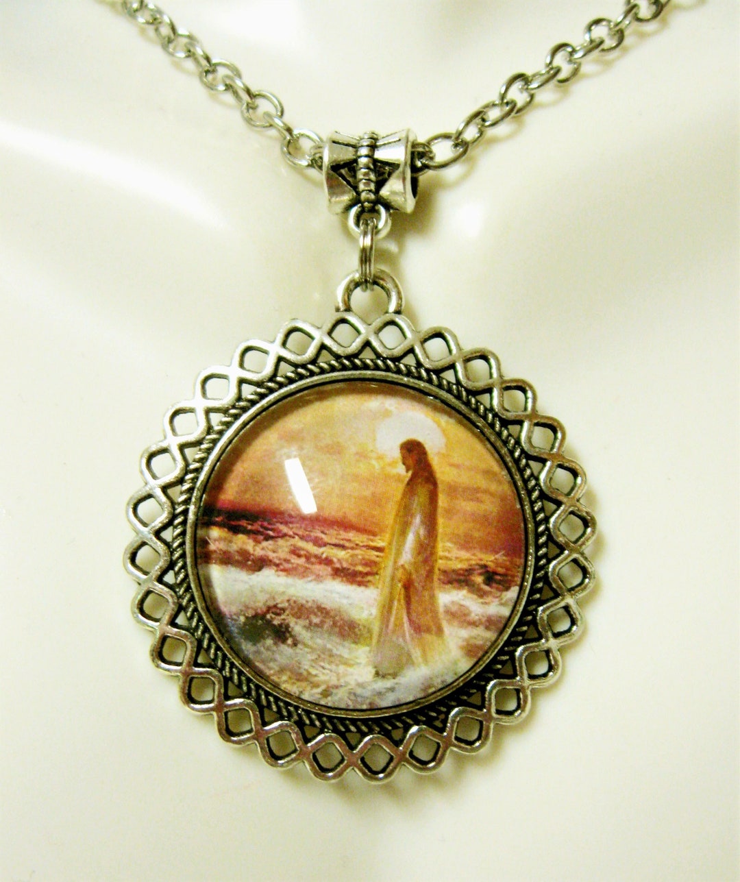 Christ Walking on Water Pendant and Chain - AP05-347 - Etsy