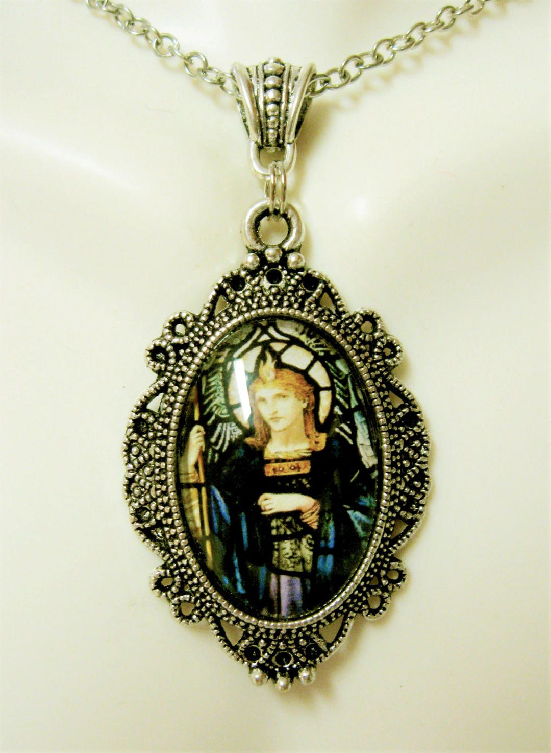 Archangel Raphael Pendant With Chain - AP04-308 - Etsy