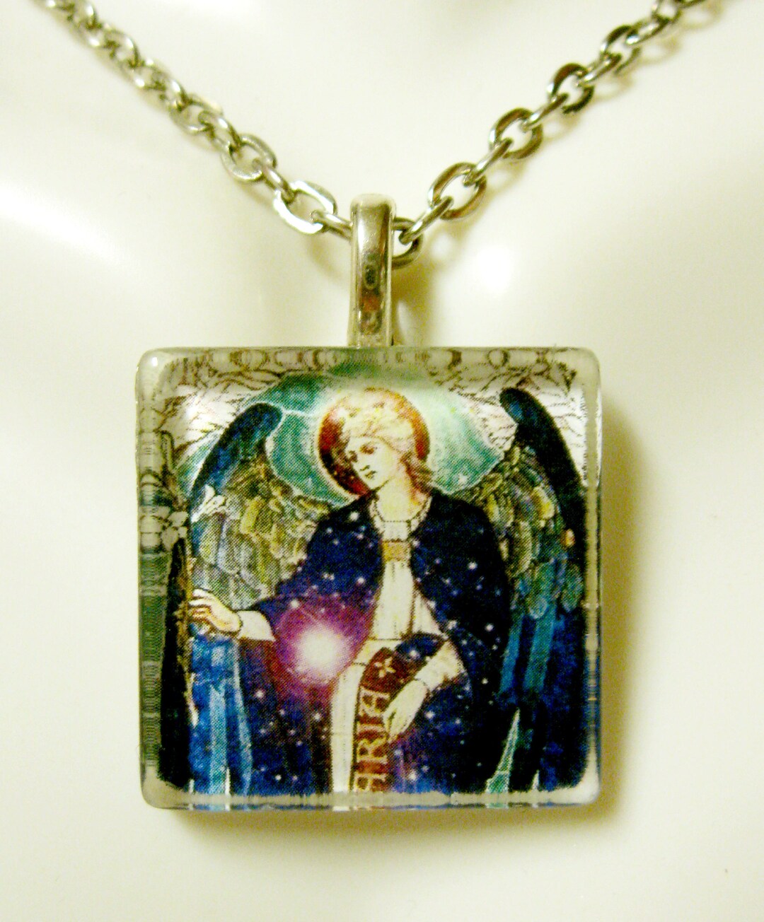 Archangel Gabriel Pendant With Chain GP02-158 - Etsy